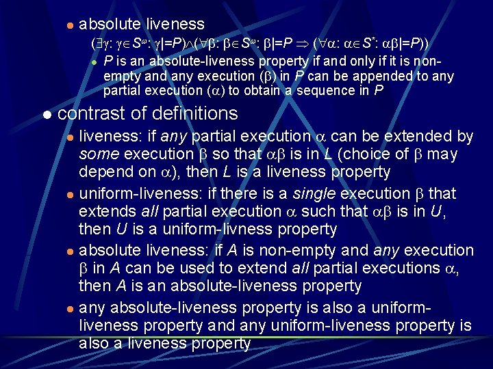 Defining Liveness by Bowen Alpern and Fred B