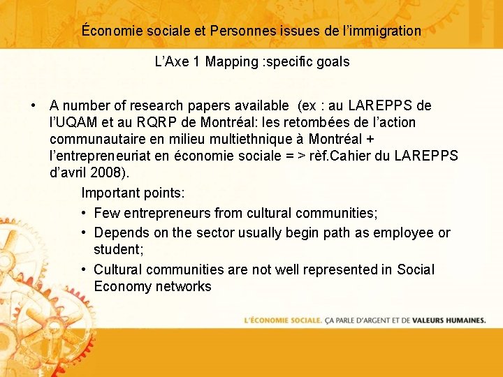 conomie sociale et personnes issues de limmigration The