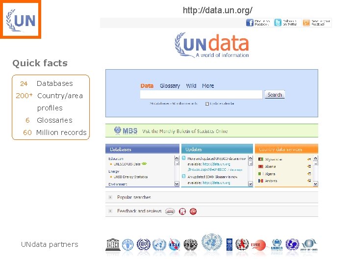 Bringing Information to the World United Nations Statistics