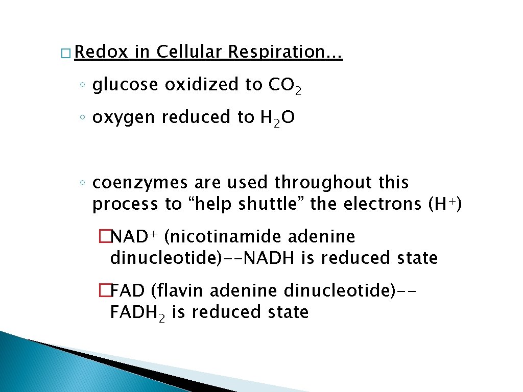 Cellular Respiration Chapter 9 Big Picture Life is