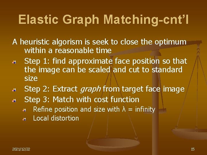 Object Recognition in the Dynamic Link Architecture Yang