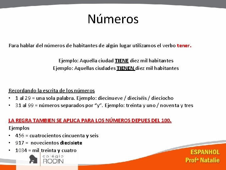 Espanhol Prof Natalie Turma 8 ano Verbo interesar