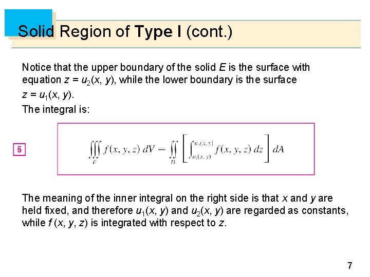 15 7 Triple Integrals Triple Integrals on a