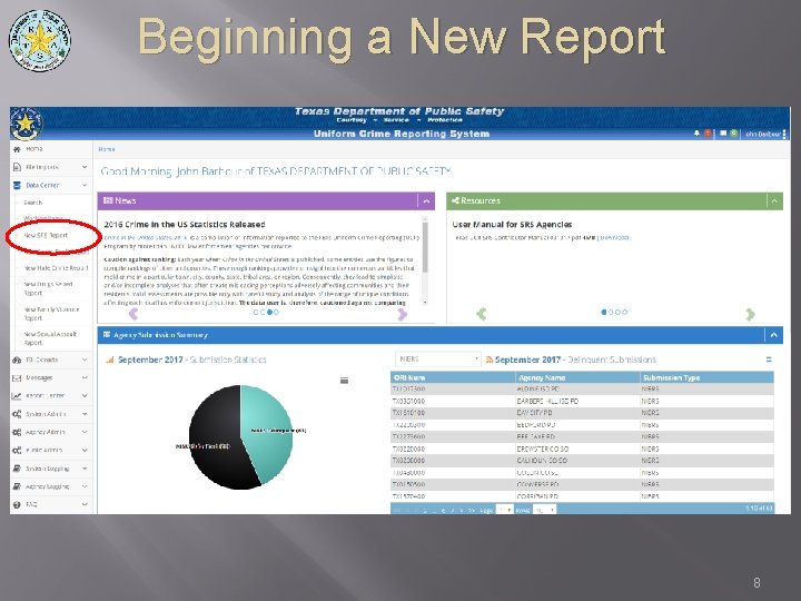 Introduction to Texas DPS UCR Summary Reporting System