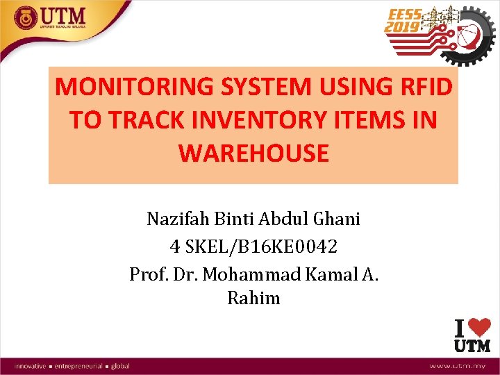 MONITORING SYSTEM USING RFID TO TRACK INVENTORY ITEMS