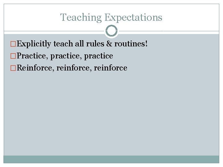 Creating a Positive Classroom LESLIE ALLEN SECONDARY PBIS