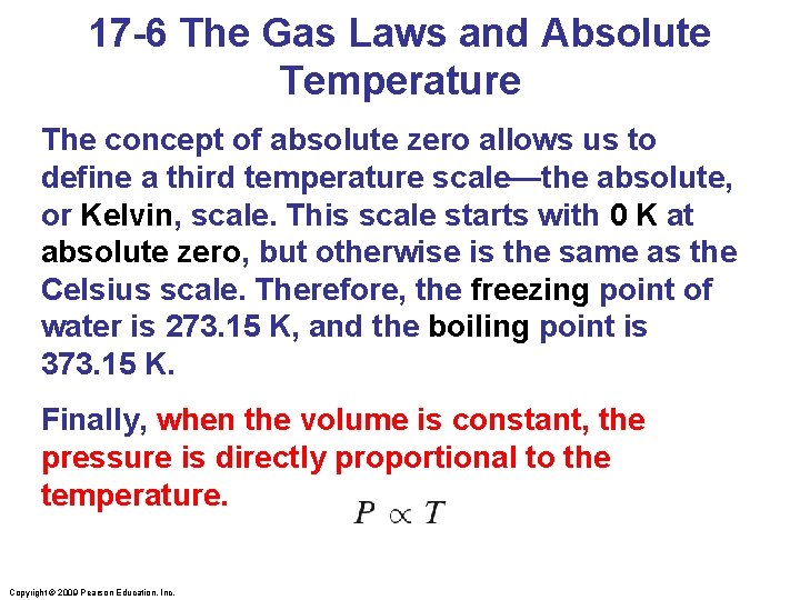 Lecture 10 Gases Kinetic Theory Copyright 2009 Pearson