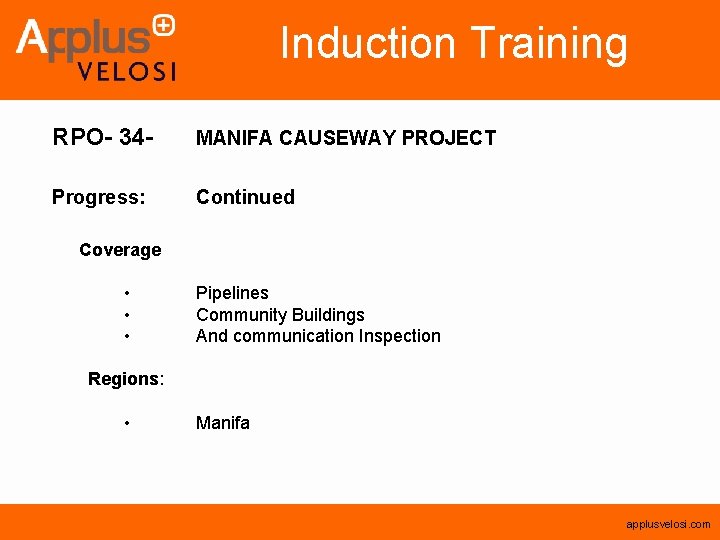 INDUCTION On Saudi Aramco Projects Induction Training Projects