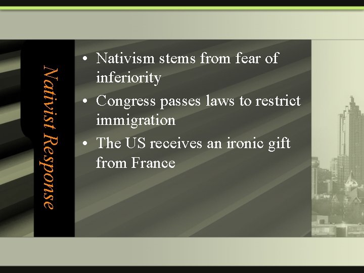 America Moves to the City The Urban Frontier