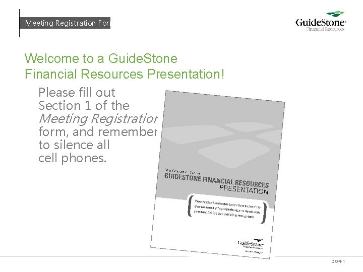 Meeting Registration Form Welcome to a Guide Stone