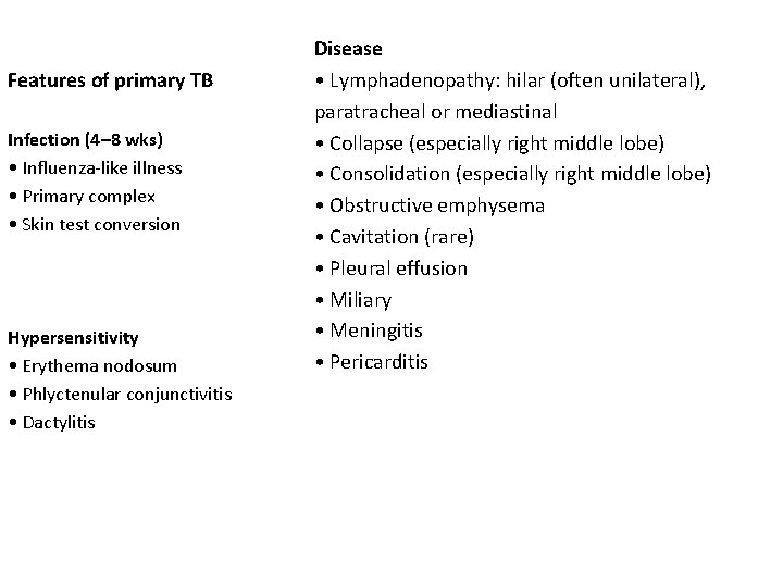Tuberculosis Tuberculosis TB is caused by infection with
