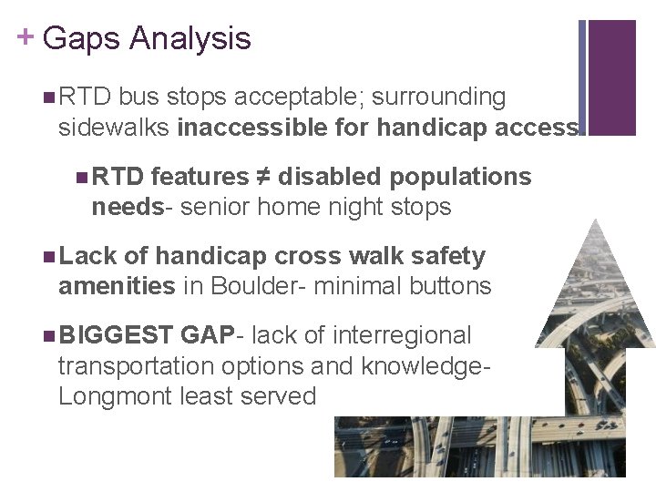 Boulder County Mobility Gaps Analysis Population with a