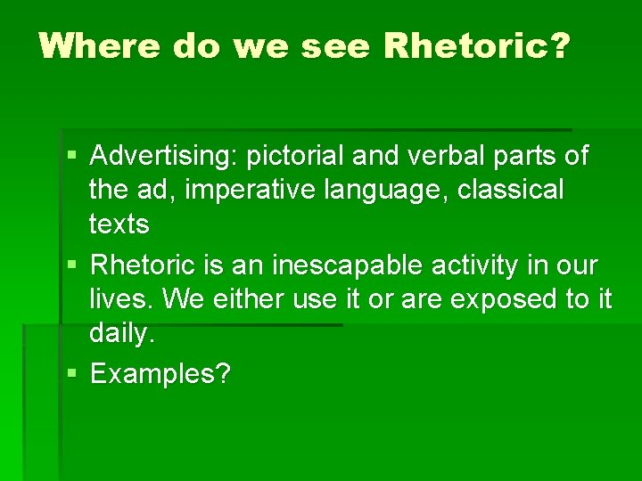 What is thing called Rhetoric Origins Rooted in