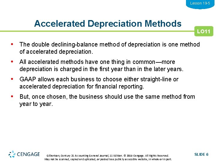 LESSON Learning Objectives 19 5 DecliningBalance Method of