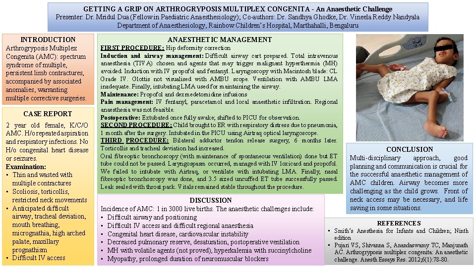 GETTING A GRIP ON ARTHROGRYPOSIS MULTIPLEX CONGENITA An