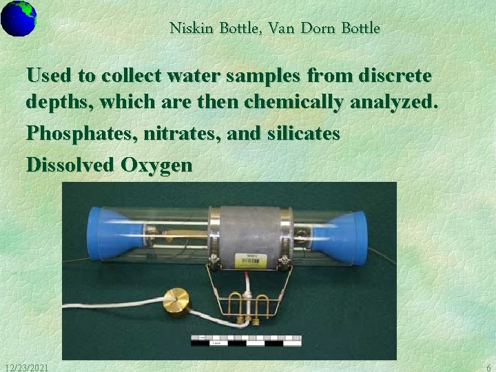 Kellam High School Oceanography Marine Instruments Table of