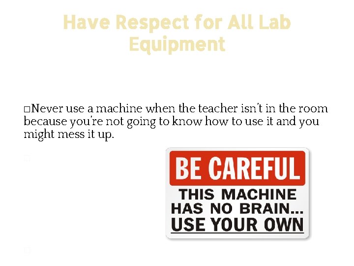 TECHNOLOGY SAFETY MANUAL POWER POINT By Vince Knight