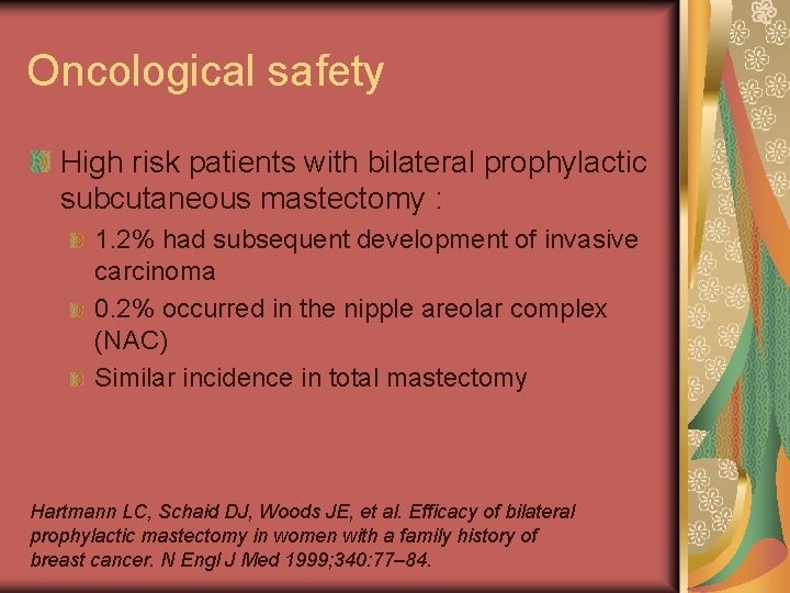 Nipple sparing mastectomy an option for breast cancer