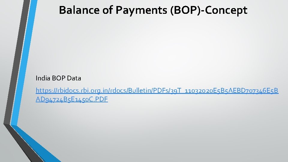 Balance of Payment Anjali Chandra Assistant Professor Commerce
