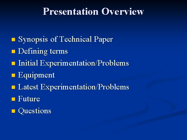 Detection of Particles in a high energy beam