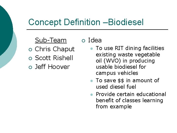 P 07421 Sustainable Technology for the RIT Campus
