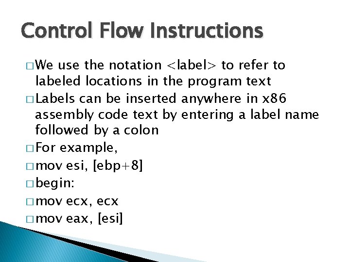 Computer Organization Assembly Language University of Sargodha Lahore