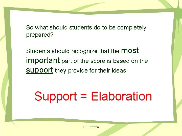 What Students Need to Know about 8 th