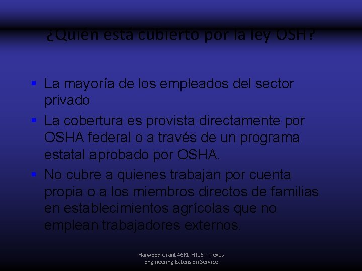 Introduccin a OSHA 29 CFR 1926 Estndar de