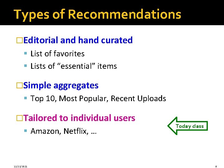 Recommender Systems Contentbased Systems Collaborative Filtering High ...