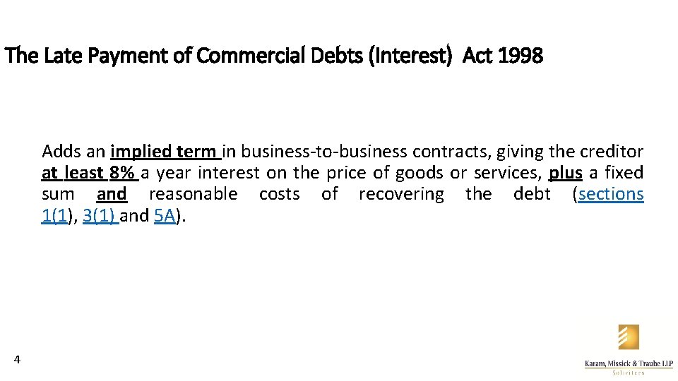 Generating Revenue Claiming Compensation on Late Payments David