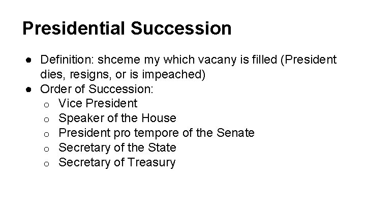 Chapter 13 Section 1 The Presidency Presidents Roles