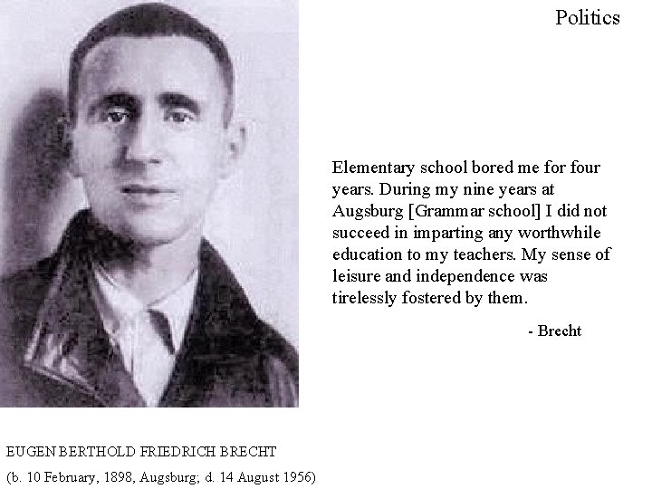 Practitioner 2 Bertolt Brecht and the Epic Theatre
