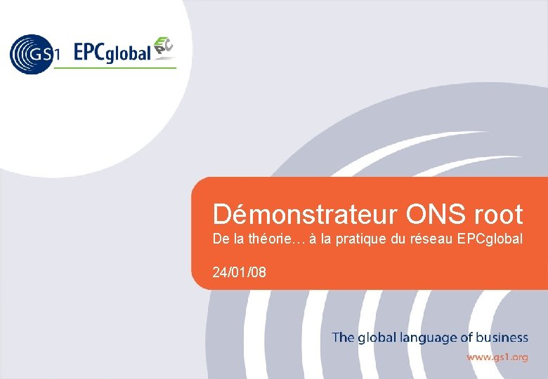 Dmonstrateur ONS root De la thorie la pratique