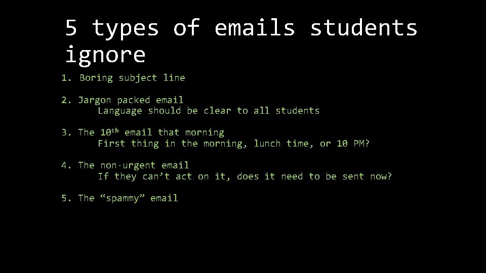 Effective Emails According to EAB Students dont read