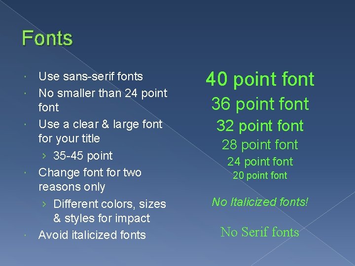 Tips for Effective Power Point Presentations Presented by