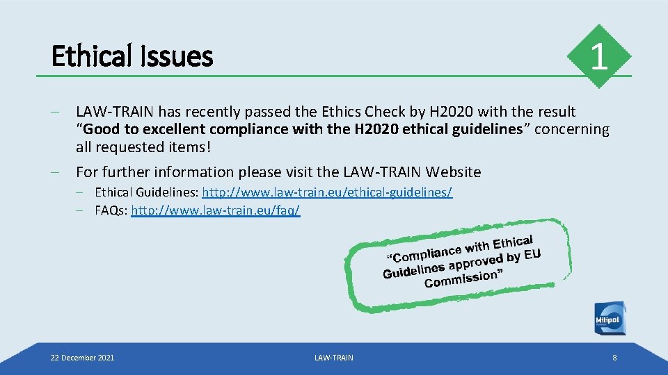 LAWTRAIN has received funding from the European Unions