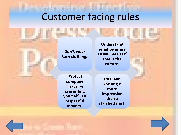 WORKPLACE DRESS CODE DRESSING FOR SUCCESS Choosing your