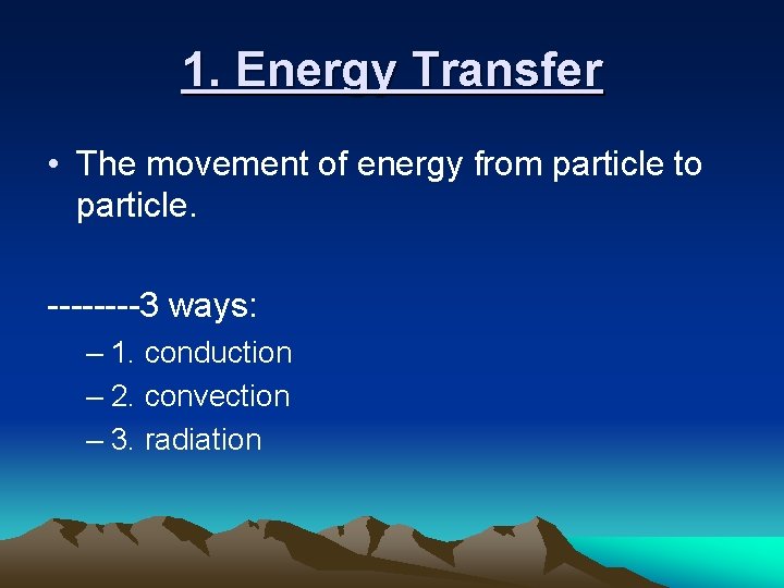 Chemical Interactions Vocabulary Investigation 5 Energy Transfer 1
