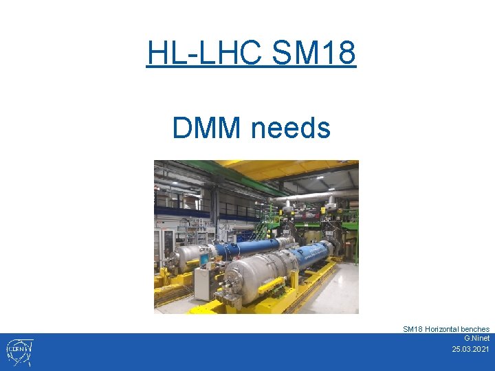 HLLHC SM 18 DMM needs SM 18 Horizontal