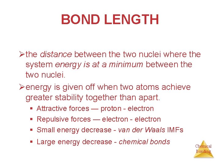 Chapter 8 Chemical Bonding and Molecular Structure Chemical