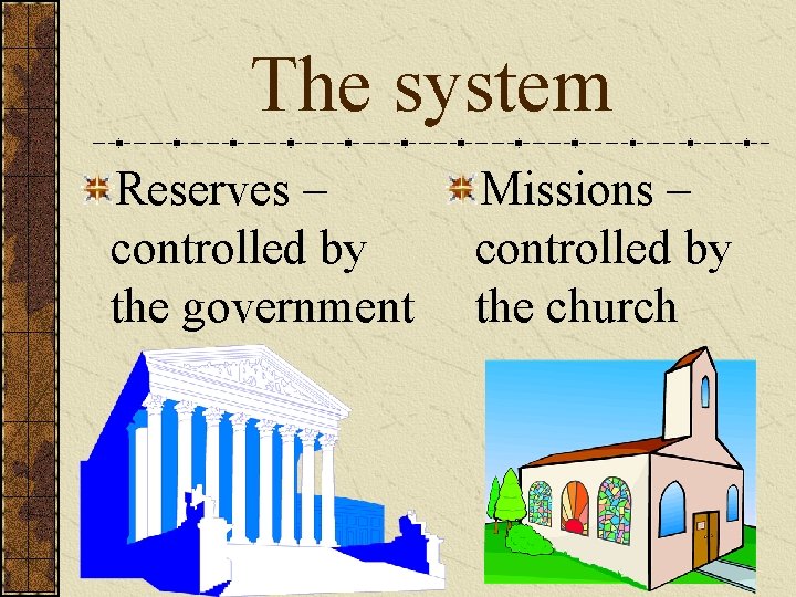 Missions and Reserves From the 1820s Governments and