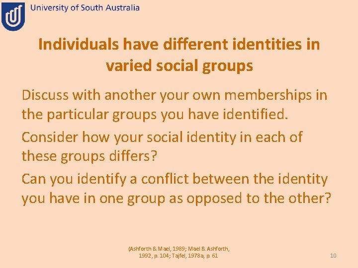 Conflicts and misalignments in identity Dr Joanna Crossman