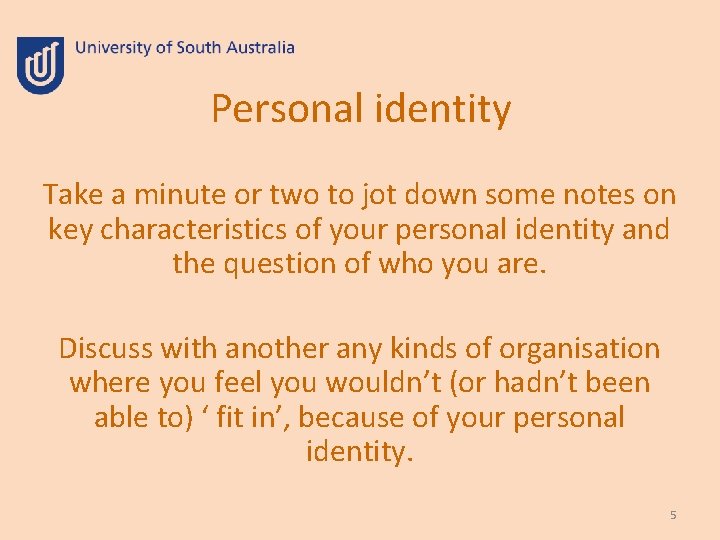Conflicts and misalignments in identity Dr Joanna Crossman