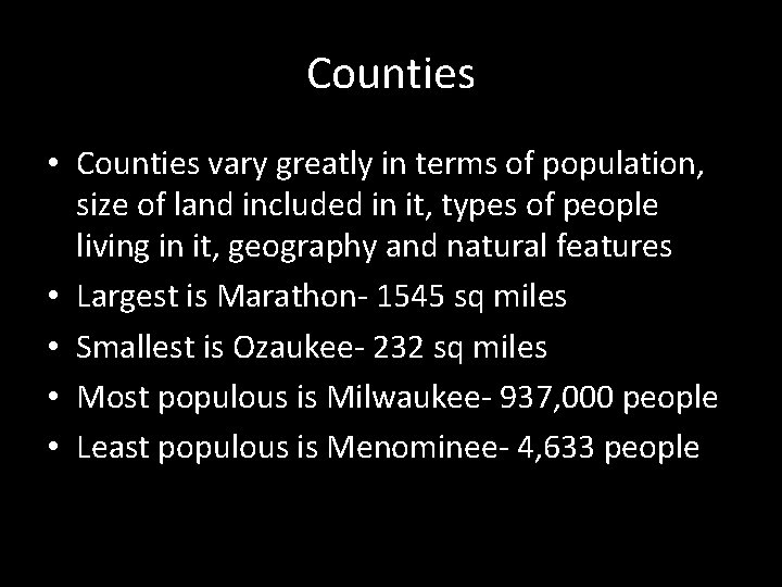 State and Local Government Chapter 5 Counties Background