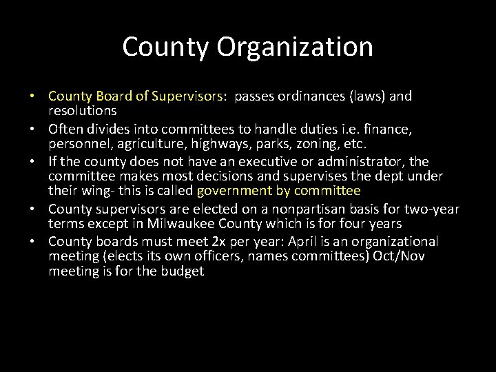 State and Local Government Chapter 5 Counties Background