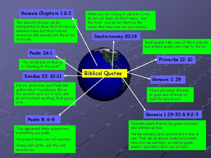 Christianity and the Environment Aims Objectives To recap