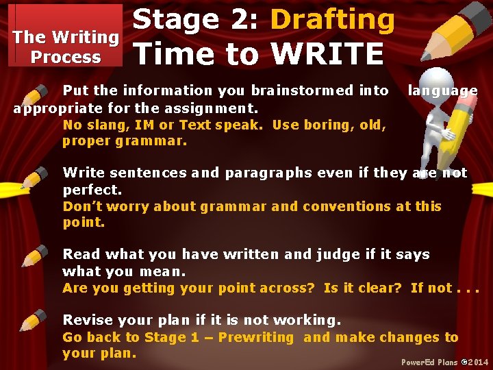 The Stages of Writing The Writing Process All