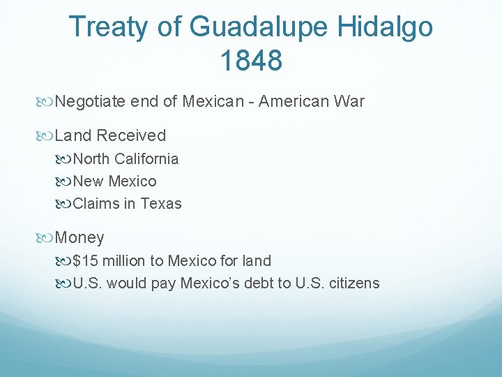 Hispanic Americans Treaty of Guadalupe Hidalgo 1848 Negotiate