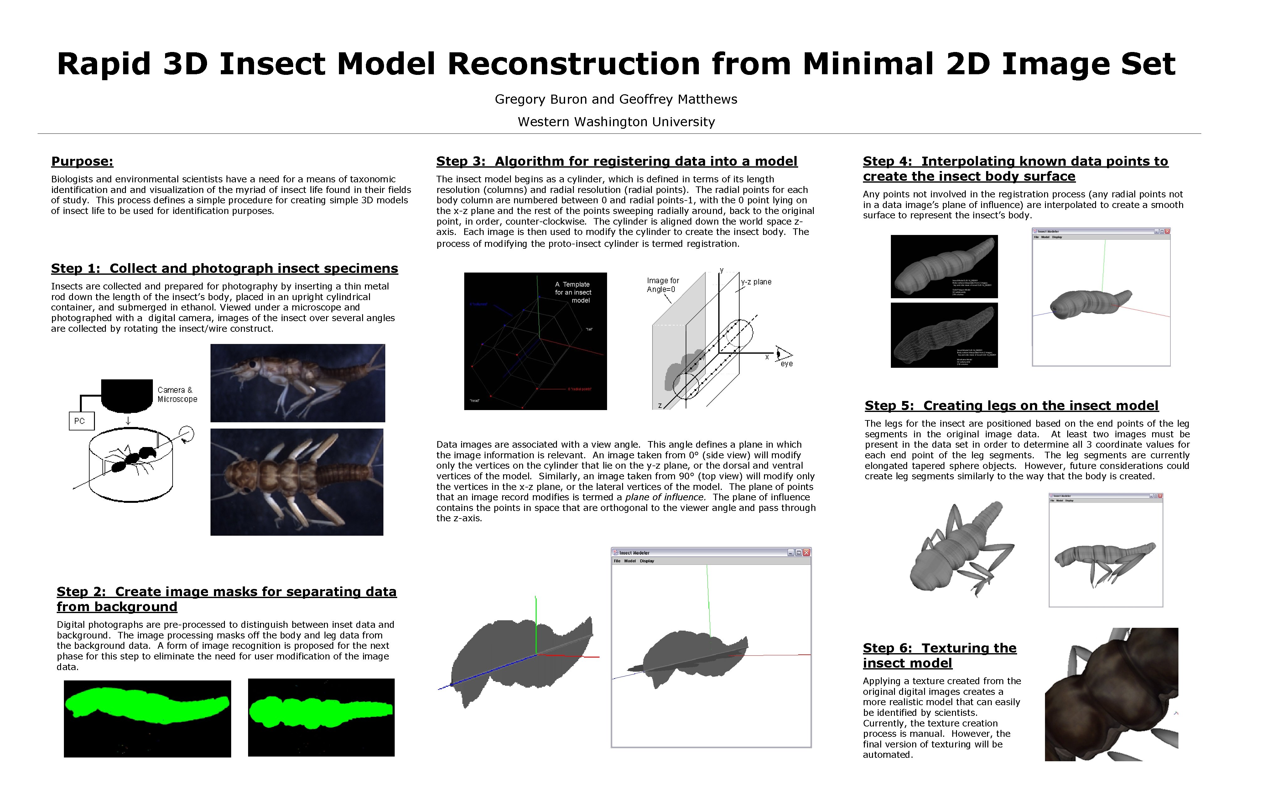 Rapid 3 D Insect Model Reconstruction from Minimal