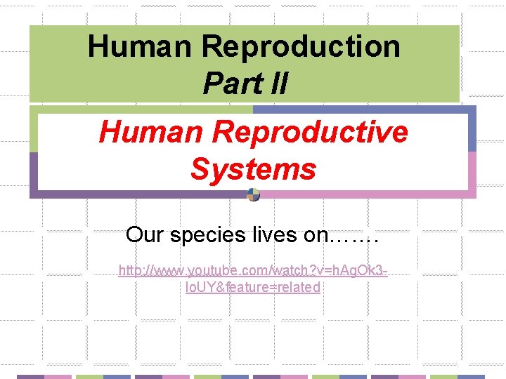 Human Reproduction Part II Human Reproductive Systems Our